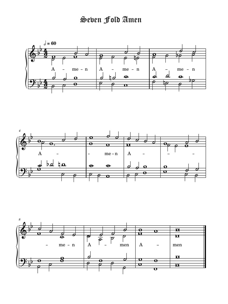 Seven - Fold - Amen SATB | PDF