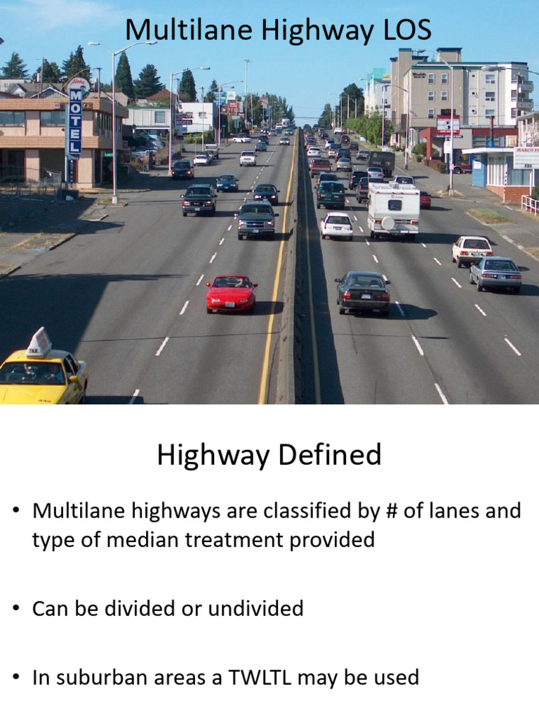 Multilane Highway LOS | PDF | Lane | Highway
