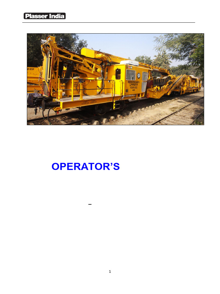 07 - Operating Manual FRM 85F 57149 & 57331 | PDF | Brake