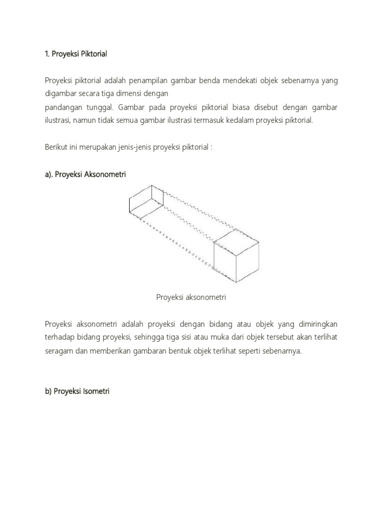 Jenis-jenis Proyeksi Piktorial | PDF