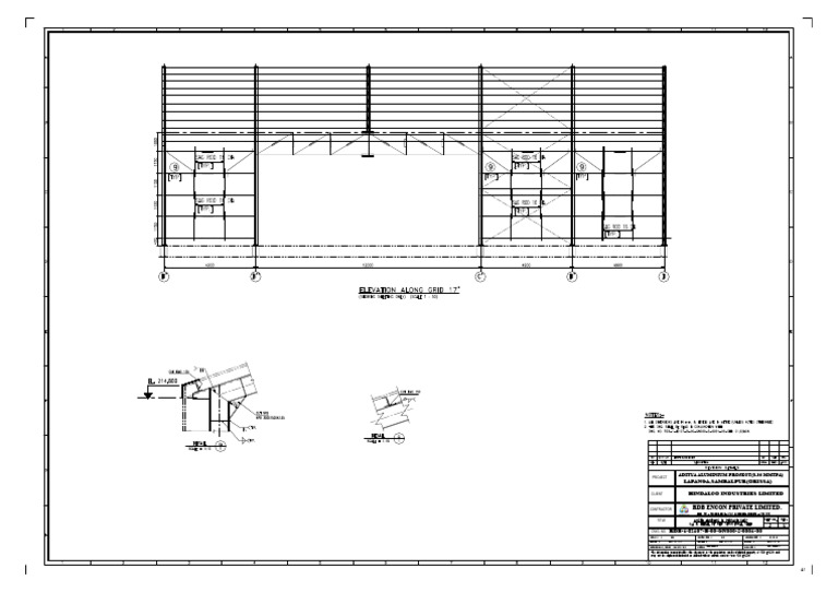 RDB 1 I2107 B 00 Gn000!5!0001 00 - r0 - STRL Ga DRG of Shed at Hindalco - sht03 | PDF