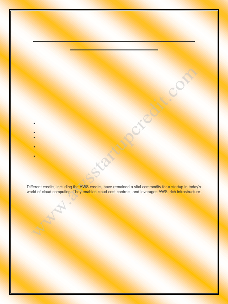 AWS Credits Guide for Startups | PDF | Amazon Web Services | Cloud ...