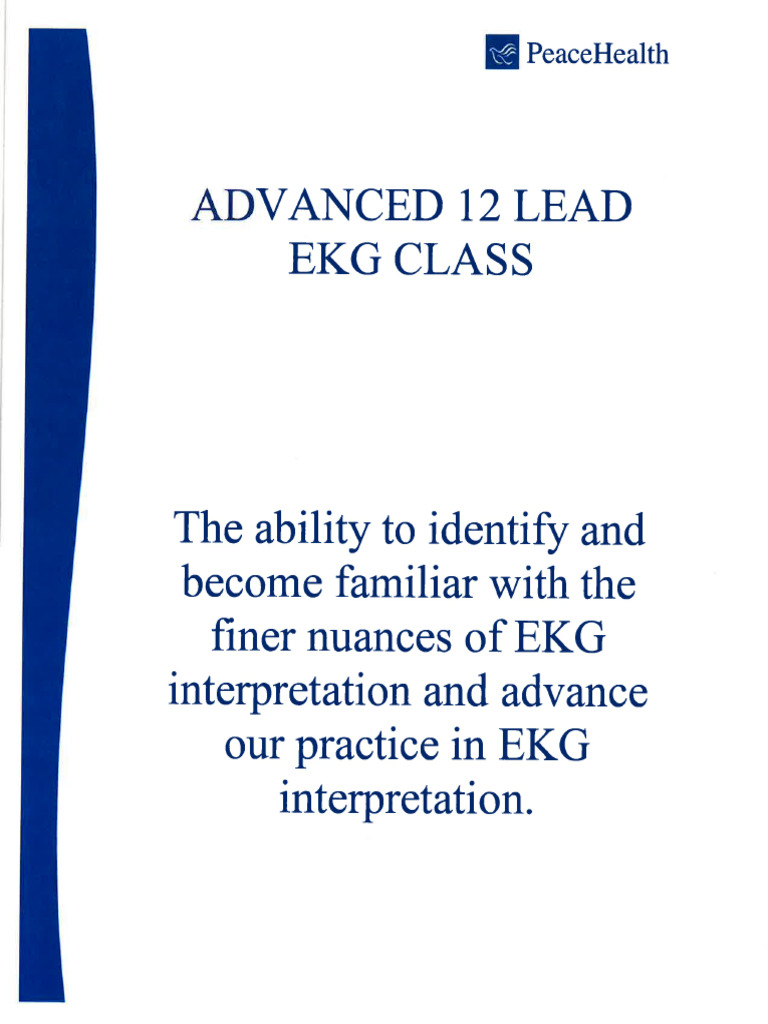Advanced 12-Lead Ekg Handout | PDF