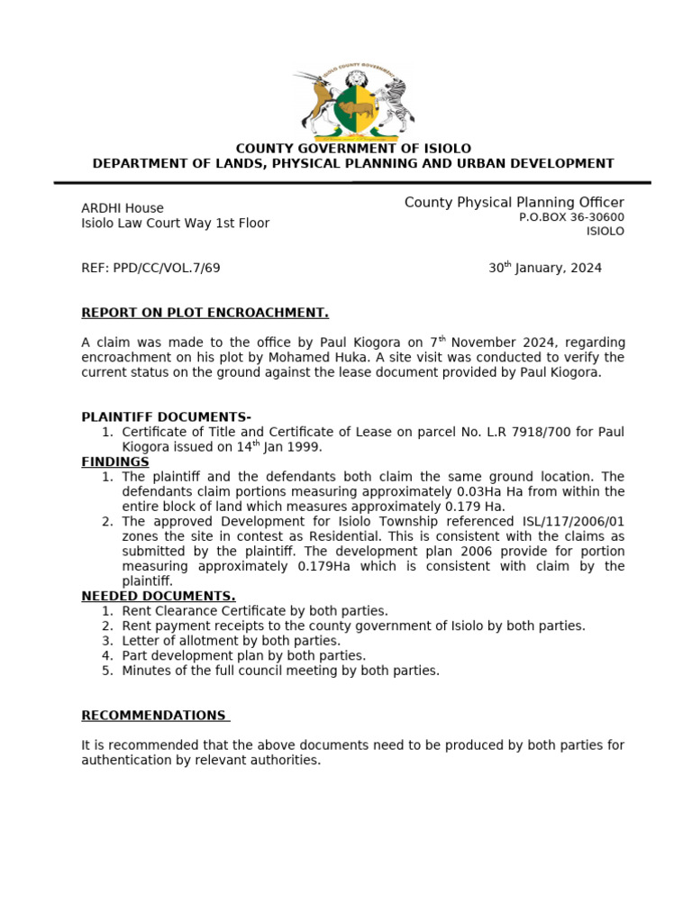 Kiogora Report | PDF