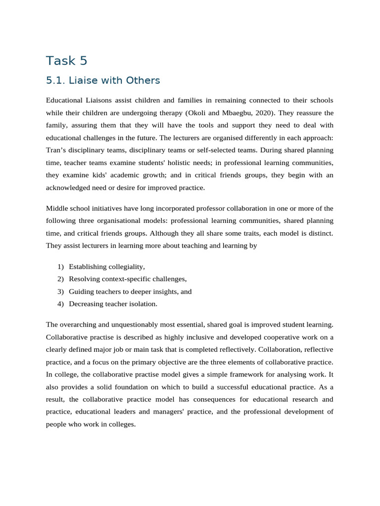 Unit 423 Task 5.1 | PDF