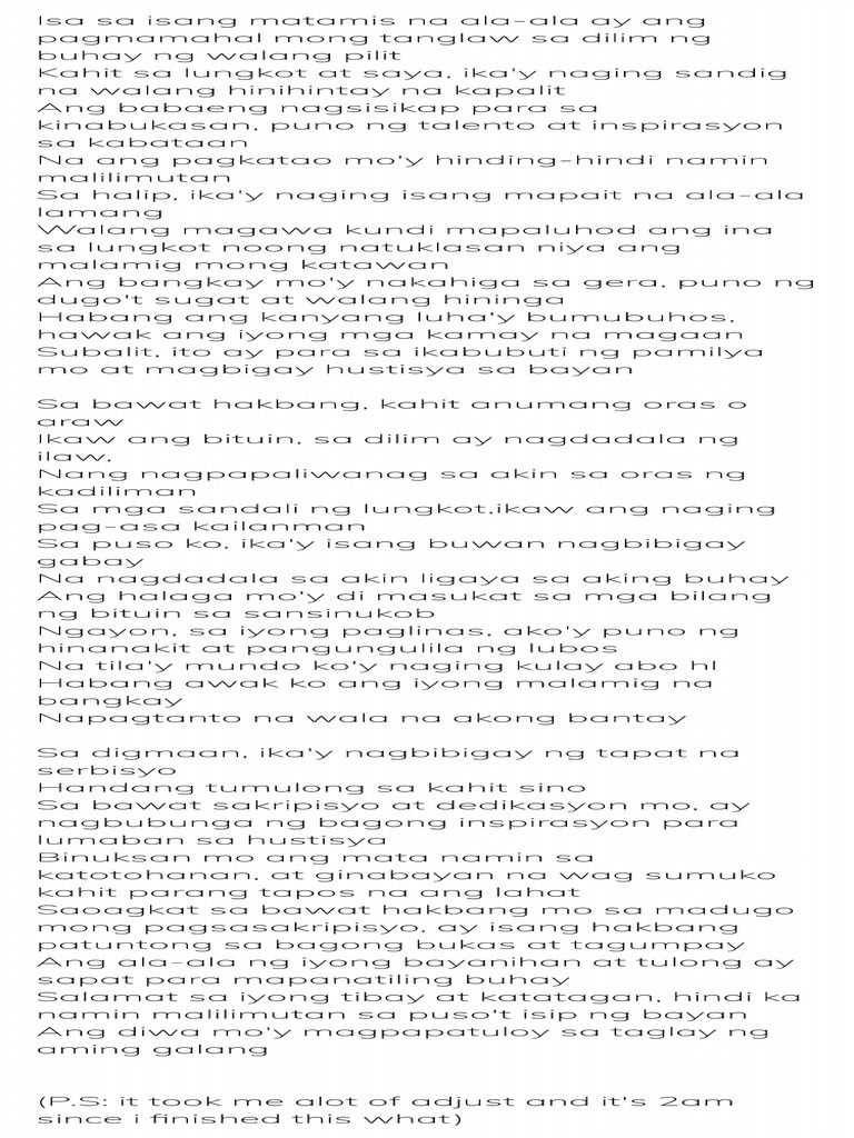 Ang Bituin NG Pag-Asa Sa Kadiliman - 2409161304132 | PDF