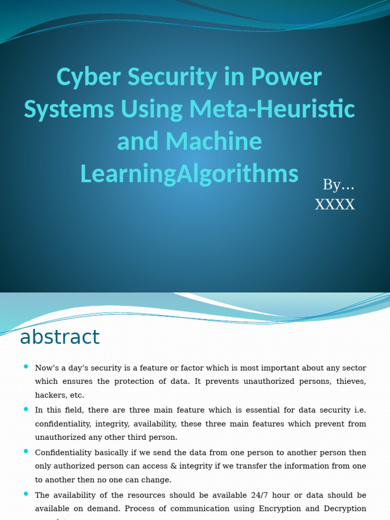 Cyber Security in Power Systems Using | PDF | Image Segmentation | Security