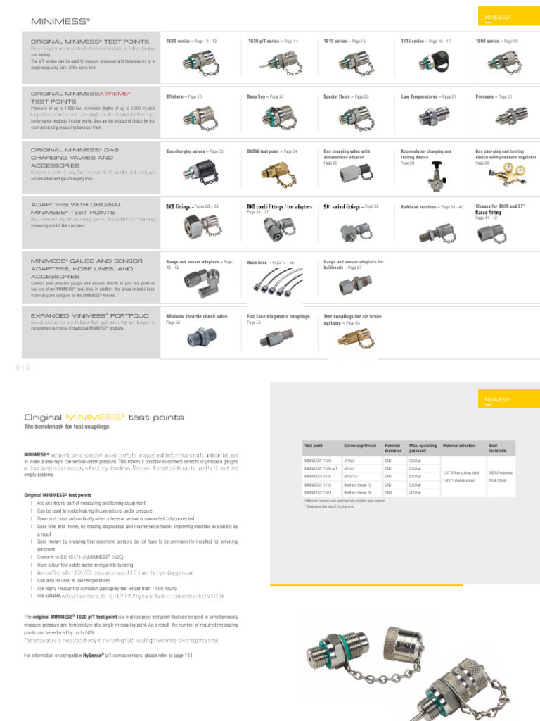 HT Minimess Product Catalog | PDF