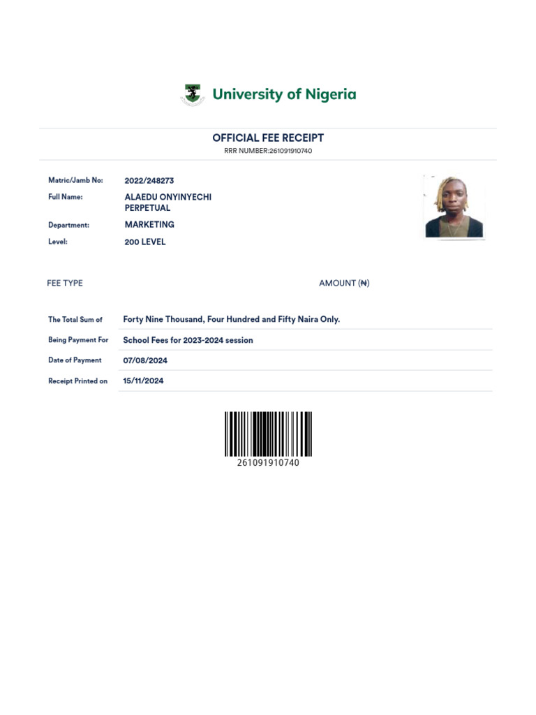 School Fees Receipt | PDF