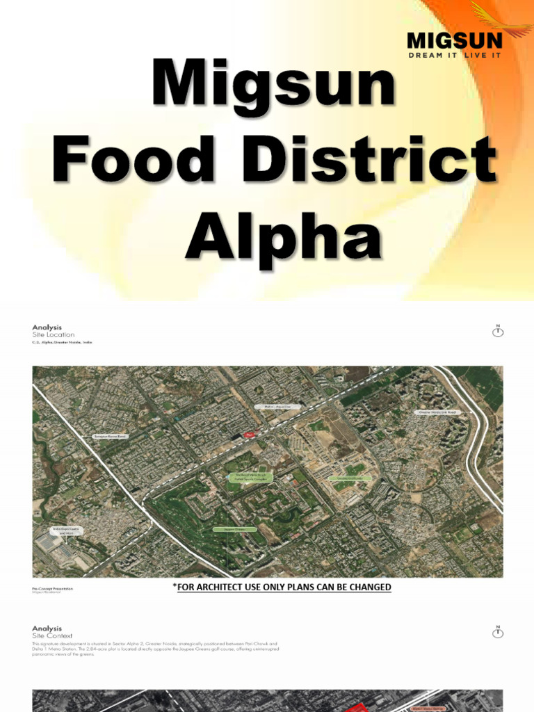 Migsun Alpha Food District Plans | PDF