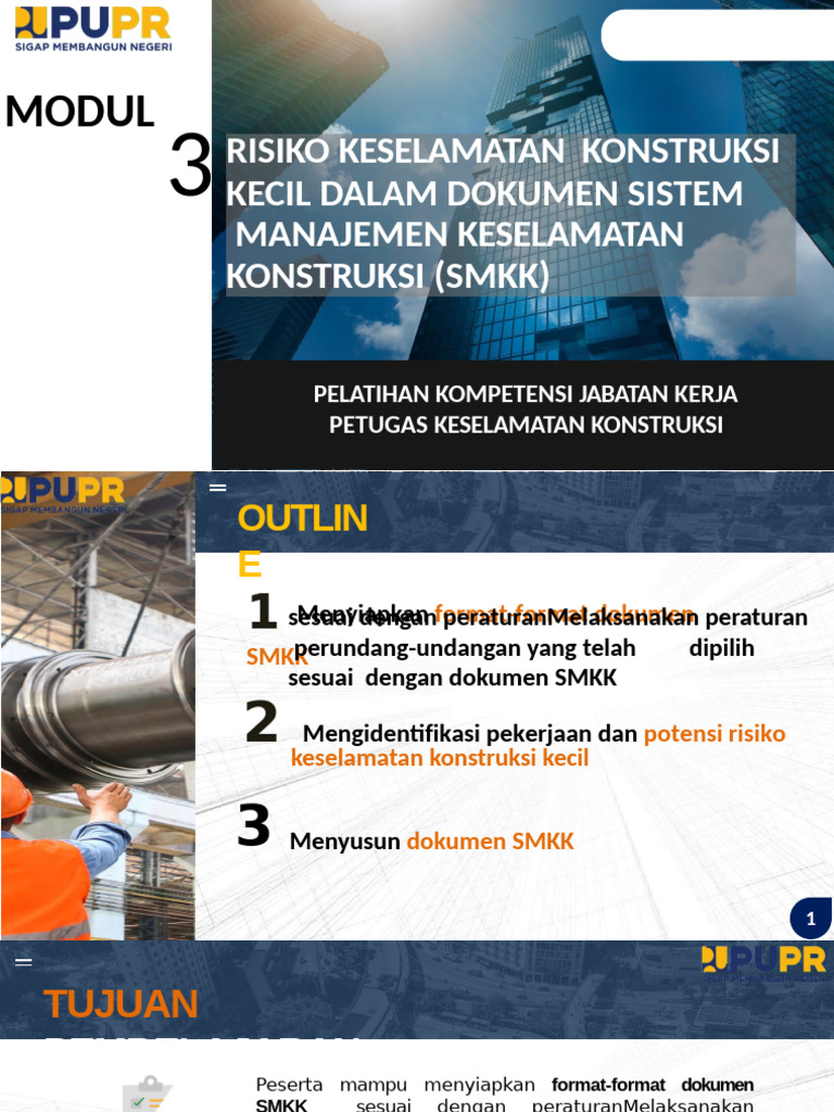 Modul 3 - Risiko Keselamatan Konstruksi Kecil Dalam Dokumen Sistim ...