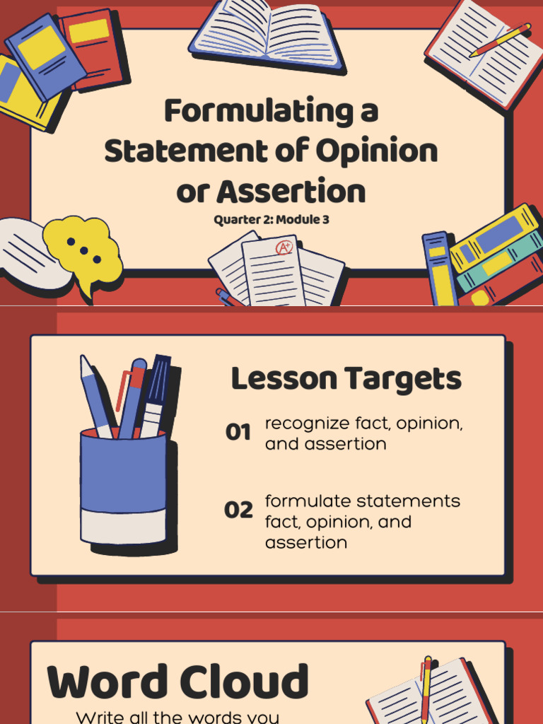 Understanding Facts, Opinions, Assertions | PDF | Truth | Evidence
