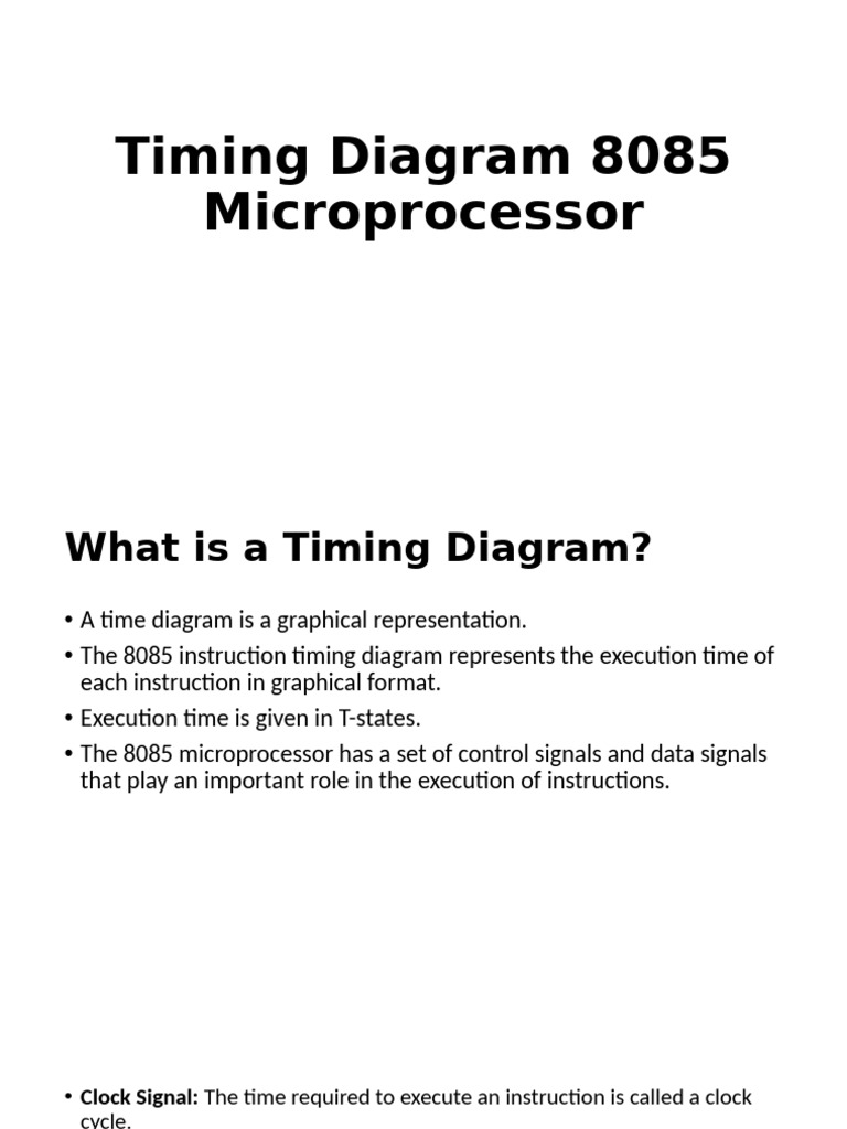 Timing Diagram 8085 Microprocessor | PDF | Input/Output | Central Processing Unit
