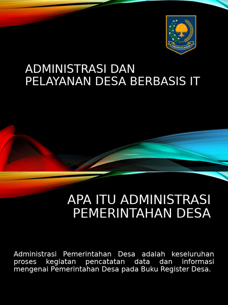 Administrasi Desa Berbasis IT dan Aplikasinya | PDF