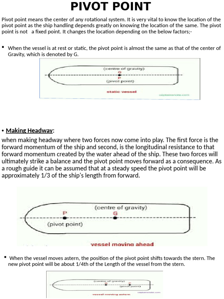 Pivot Point & Stopping Distance and Turning Circal | PDF | Lever | Rudder