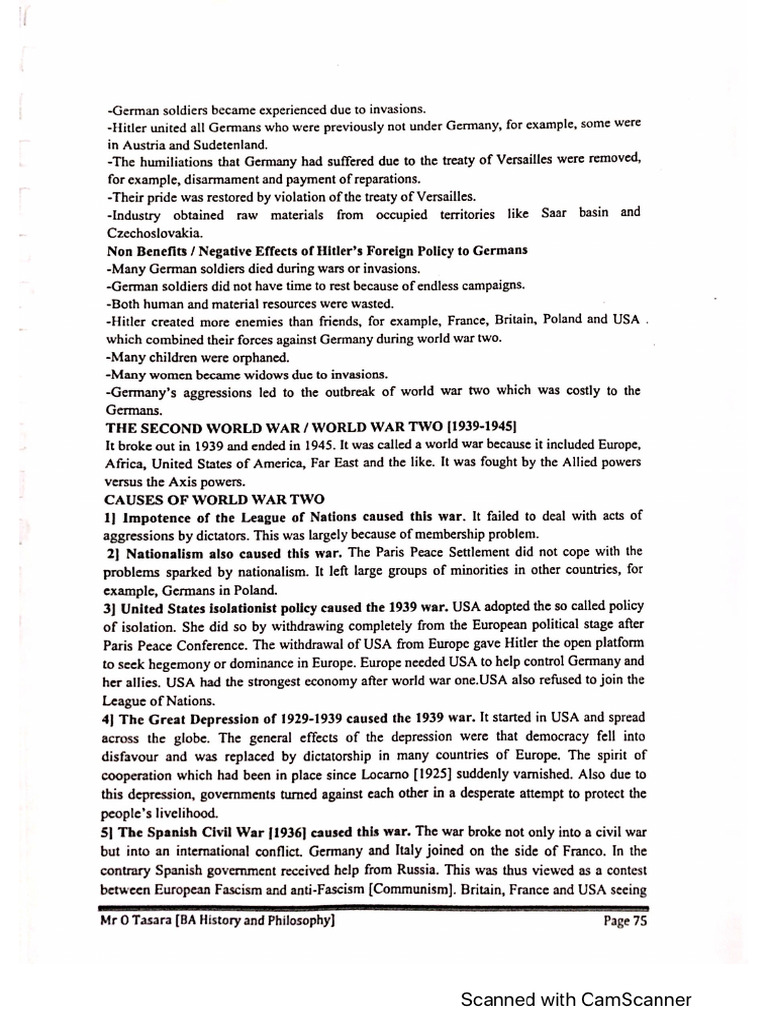 World War II Causes and Course | PDF