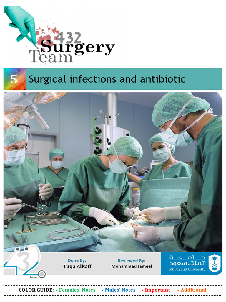 Lecture 5-Surgical Infections | PDF | Surgery | Immunology