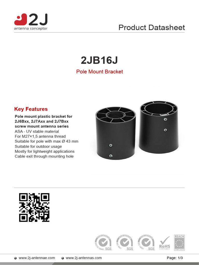 Product Datasheet: Mount Bracket | PDF