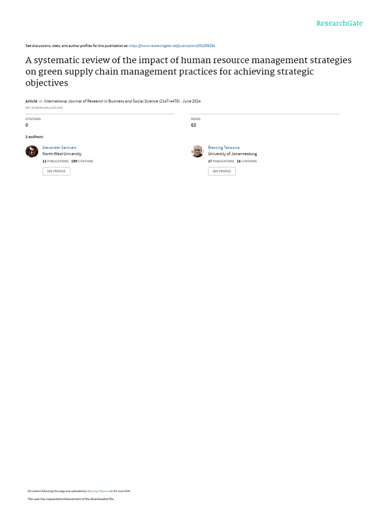 Strategic SCM - Case Study-5 | PDF | Systematic Review | Supply Chain Management