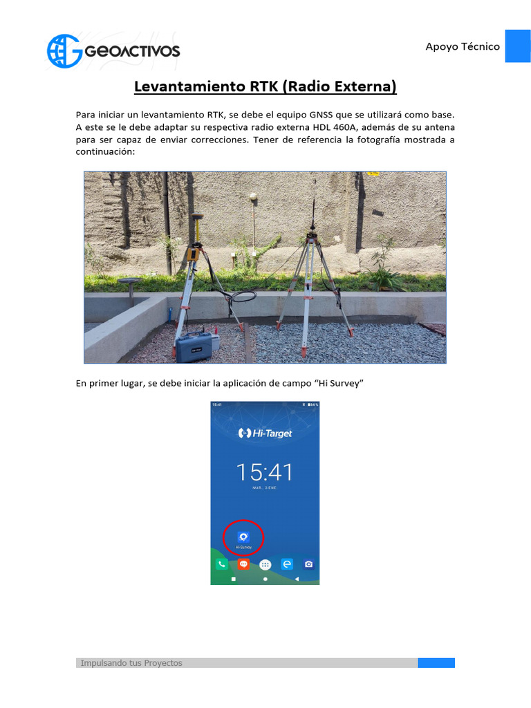Levantamiento RTK - Radio Externa | PDF