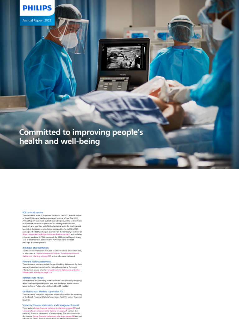 PhilipsFullAnnualReport2022 English | PDF | Health Informatics | Philips