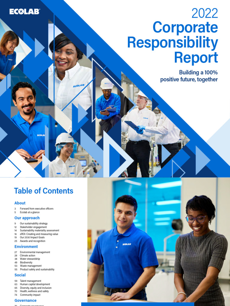 Ecolab Inc | PDF | Sustainability | Corporate Social Responsibility