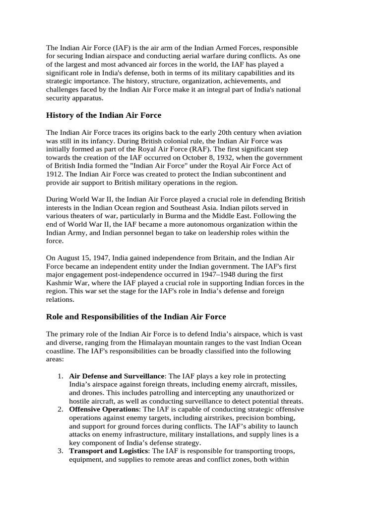 The Indian Air Force | PDF | Military Aviation | Aviation