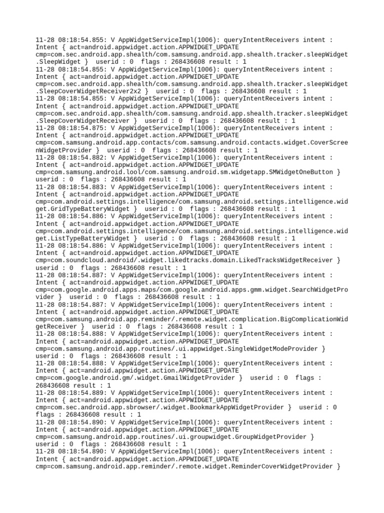 Appwidget History Log1 | PDF