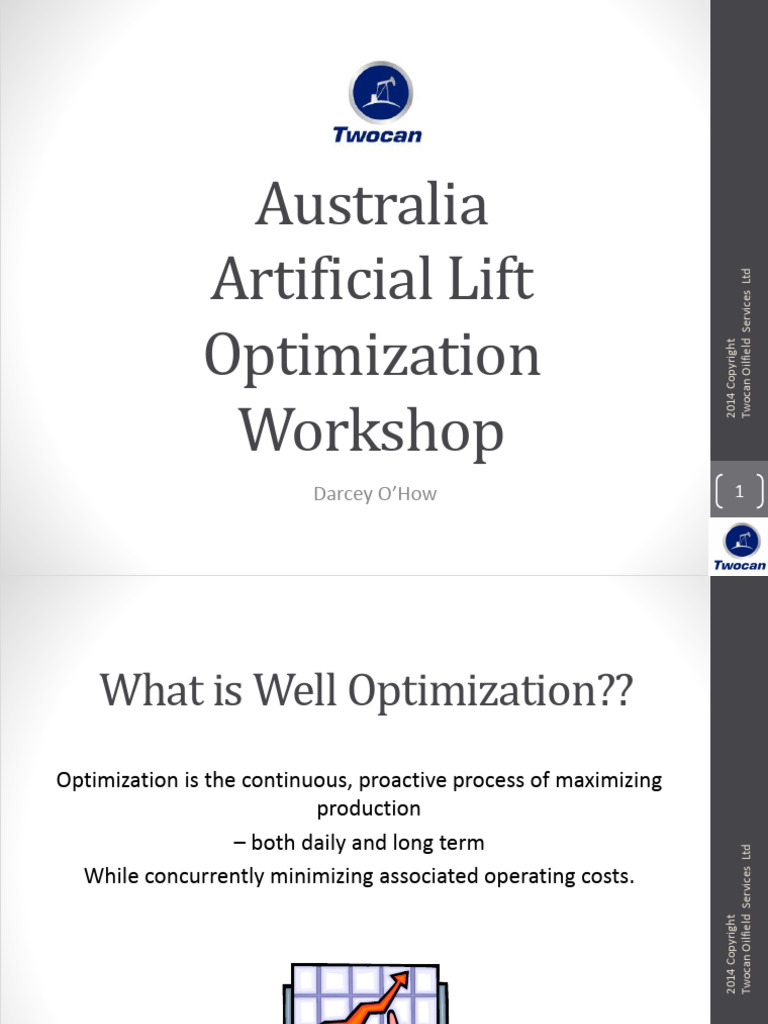 2014 Artificial Lift-Optimization Presentation - Australia | PDF | Pump | Engines