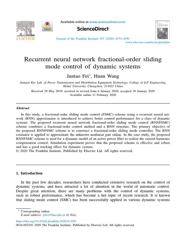 1 s2.0 S0016003220300843 Main | PDF | Artificial Neural Network | Control Theory