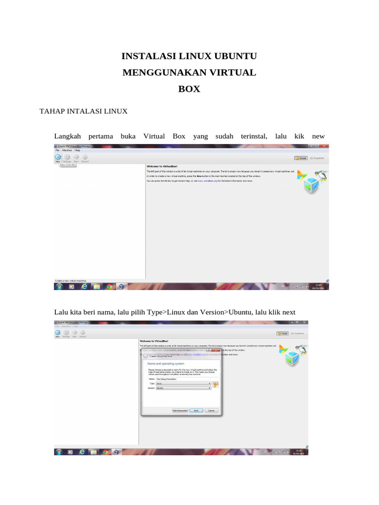 Instalasi Linux Ubuntu Menggunakan Virtu | PDF