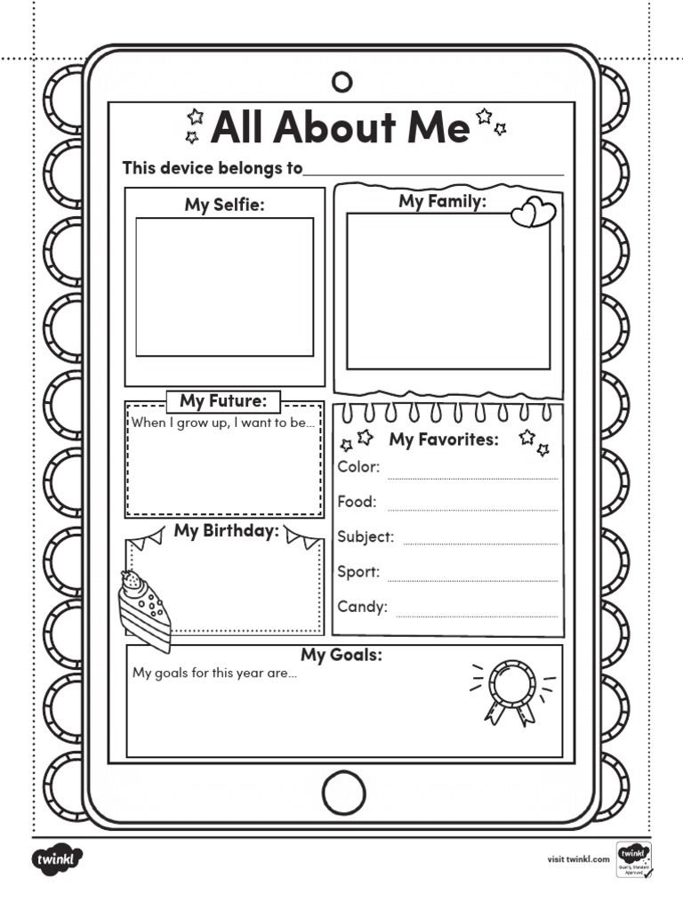 All About Me Tablet For Older Learners Us Se 1687887414 - Ver - 1 | PDF