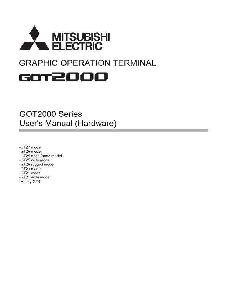 GOT2000 Series User Manual Overview | PDF | Electrical Connector ...