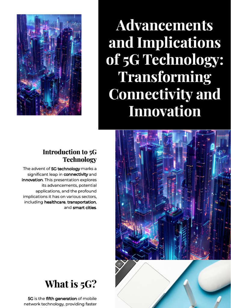 Slidesgo Advancements and Implications of 5g Technology Transforming ...