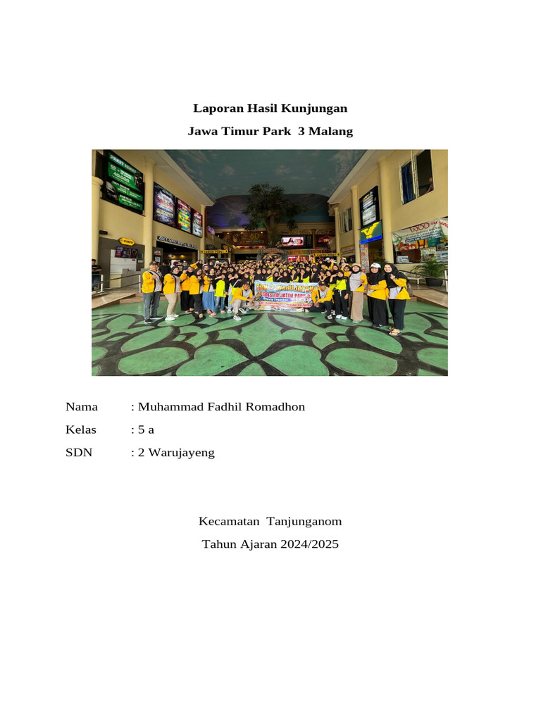 Laporan Hasil Kunjungan | PDF
