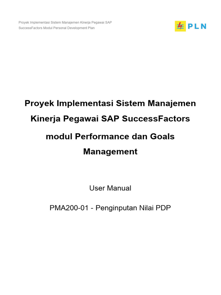 PLN - CE4352 SF PMGM User Manual - PMA200-01-Penginputan Nilai PDP v1 ...