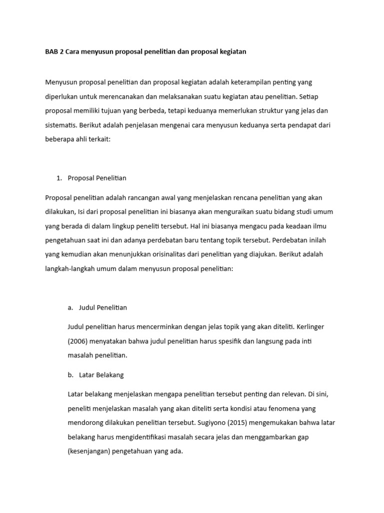 Cara Buat Proposal Penelitian | PDF