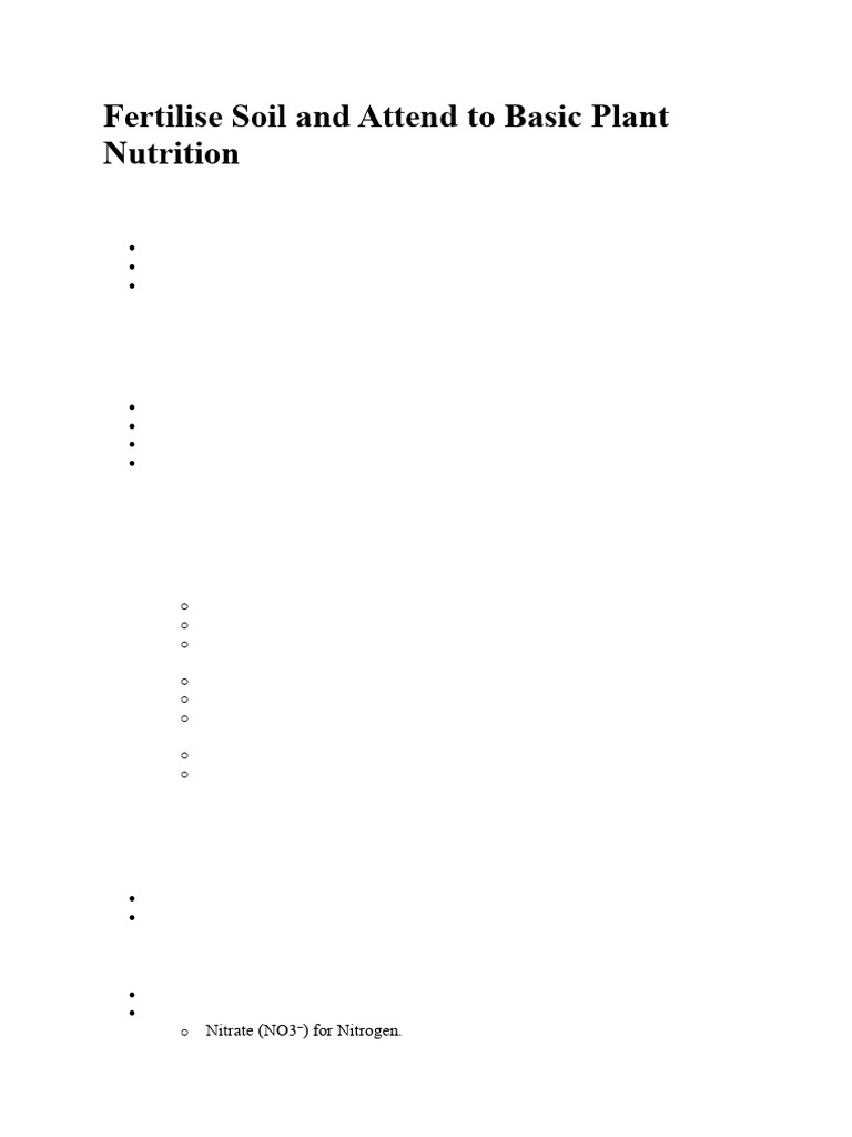 Soil Fertilization and Plant Nutrition Guide | PDF | Soil | Fertilizer
