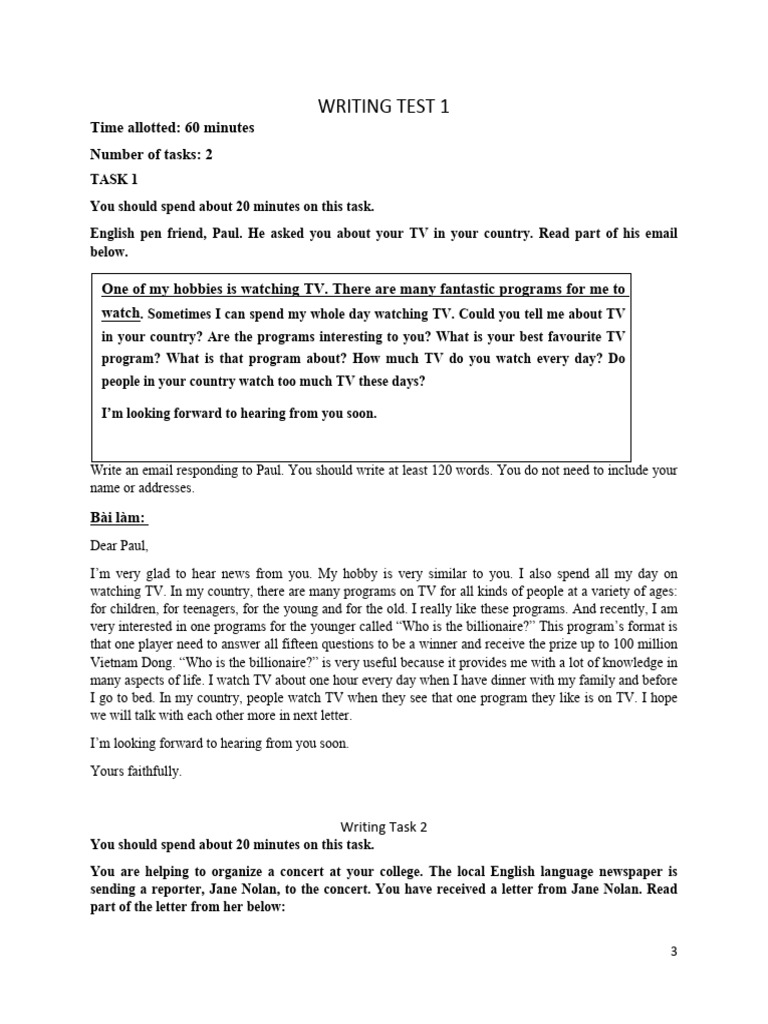 Writing Task 1 | PDF