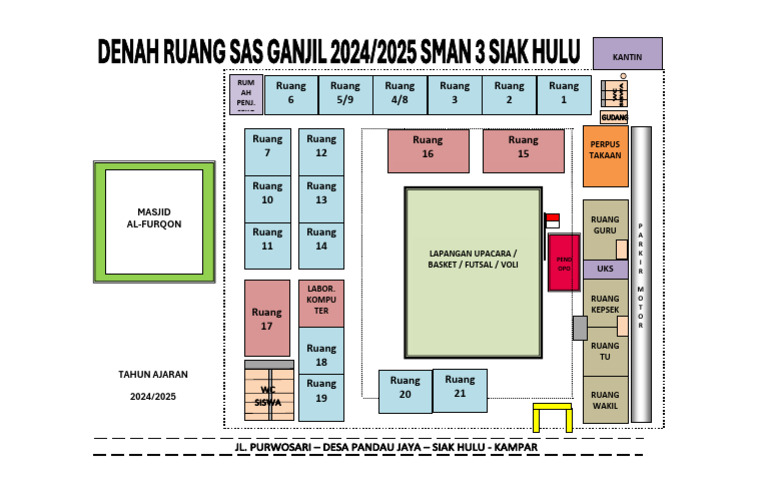 Denah Ruang SAS Ganjil 2024-2025 | PDF