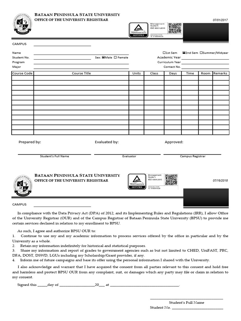 ROF 042 Course Assessment Fillable Form | PDF