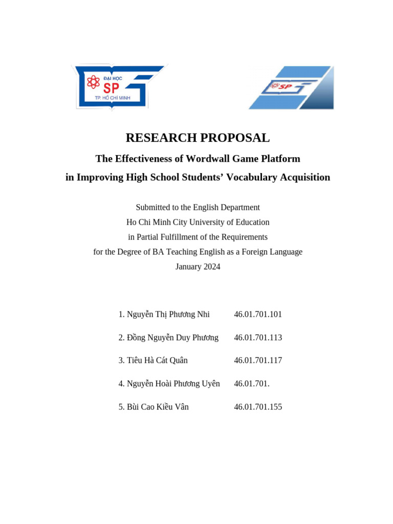Group 5 - Research Project | PDF | Vocabulary | Learning