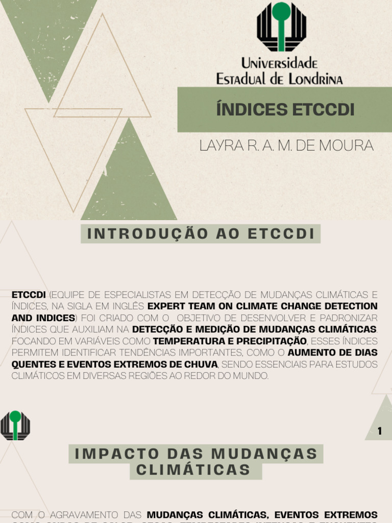 Índices ETCCDI e Mudanças Climáticas | PDF | Chuva | Aquecimento global ...