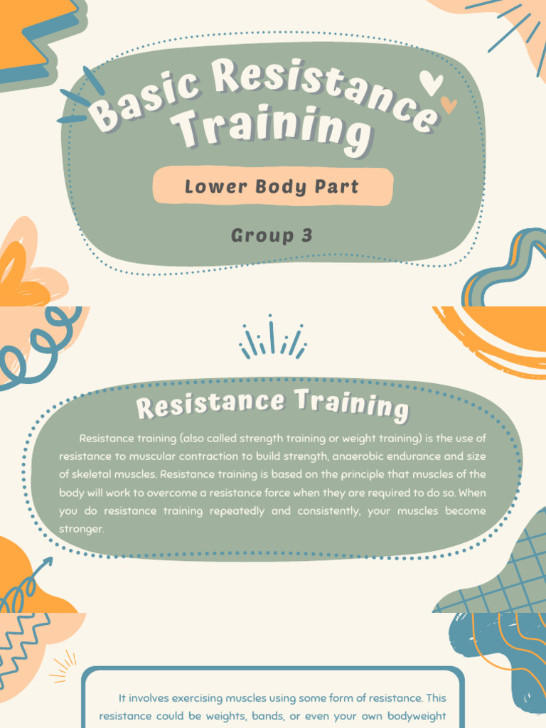 Basic Resistance Training Lower Body Part PE | PDF | Strength Training | Clinical Medicine