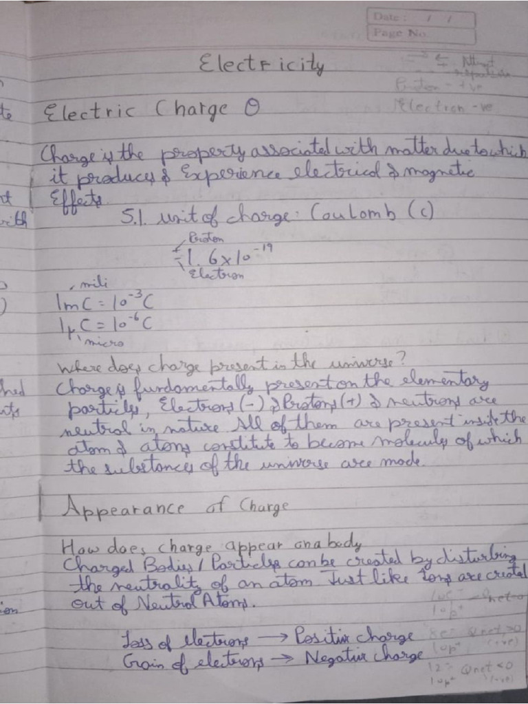 Electricity Notes | PDF