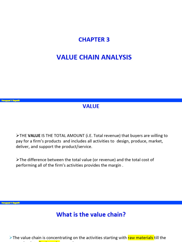 S10 Chap 3 2-7-24 Value Chain Analysis. | PDF | Logistics | Value Chain