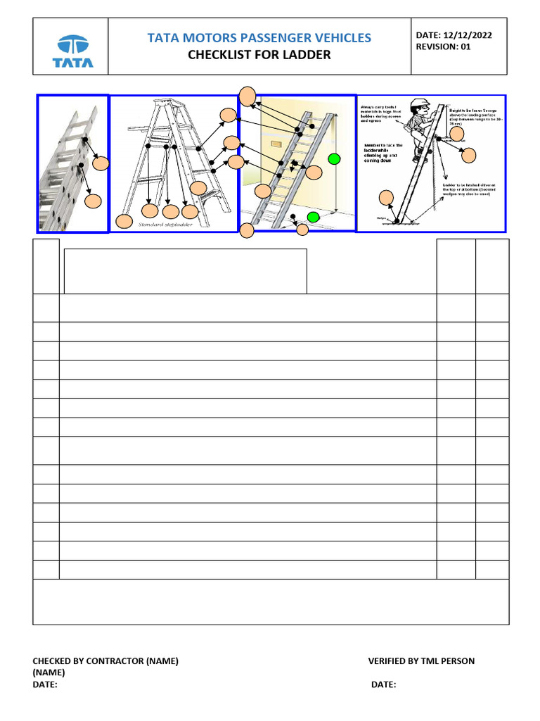 Checklist For Ladder | PDF