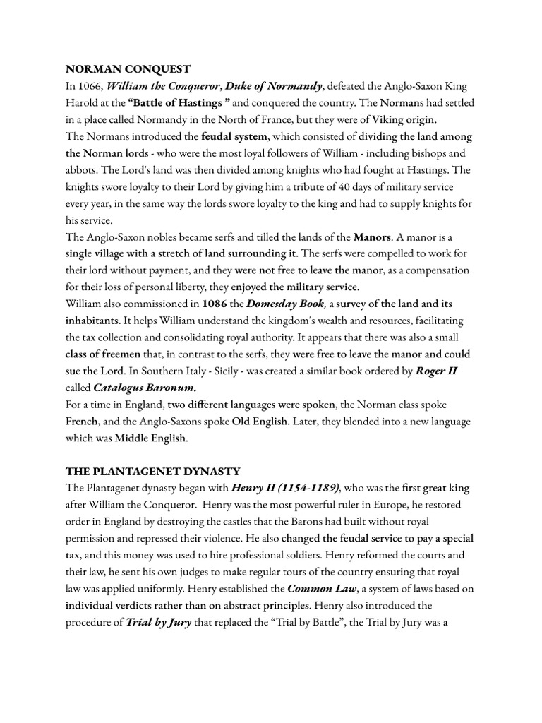 English summary | PDF | Serfdom | Normans