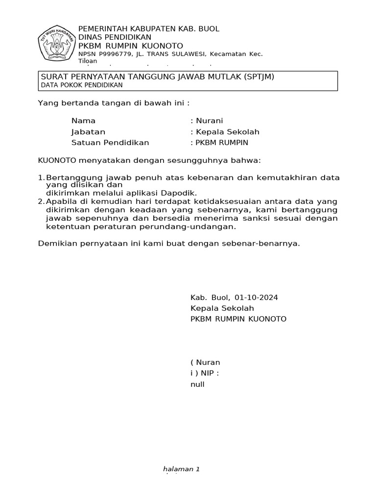 SPTJM 2024 2025 1 | PDF