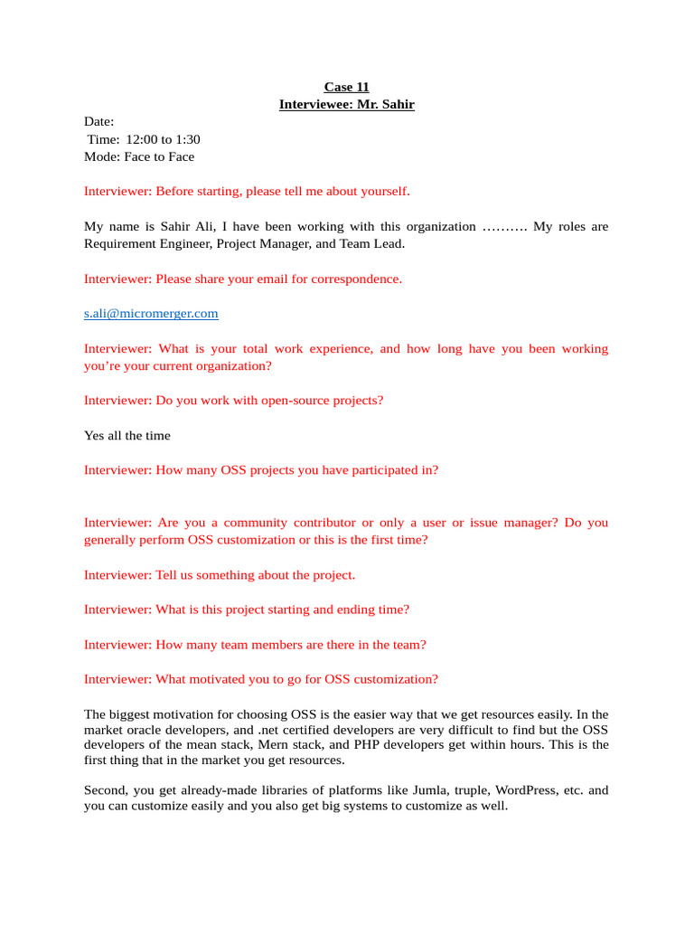 Case 11 (Mr Sahir) | PDF | Scrum (Software Development) | Systems Engineering